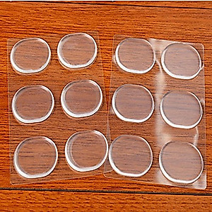 Gel Heel Pads [12 PCS] Soft High Heel Pads Shoe Pads Silicone Gel Heel Cushion Inserts for Women Foot Care Shoe Inserts Pad Insoles, Prevent Back Heel Pain and Improve Loose Shoe Fit, Self-Adhesive