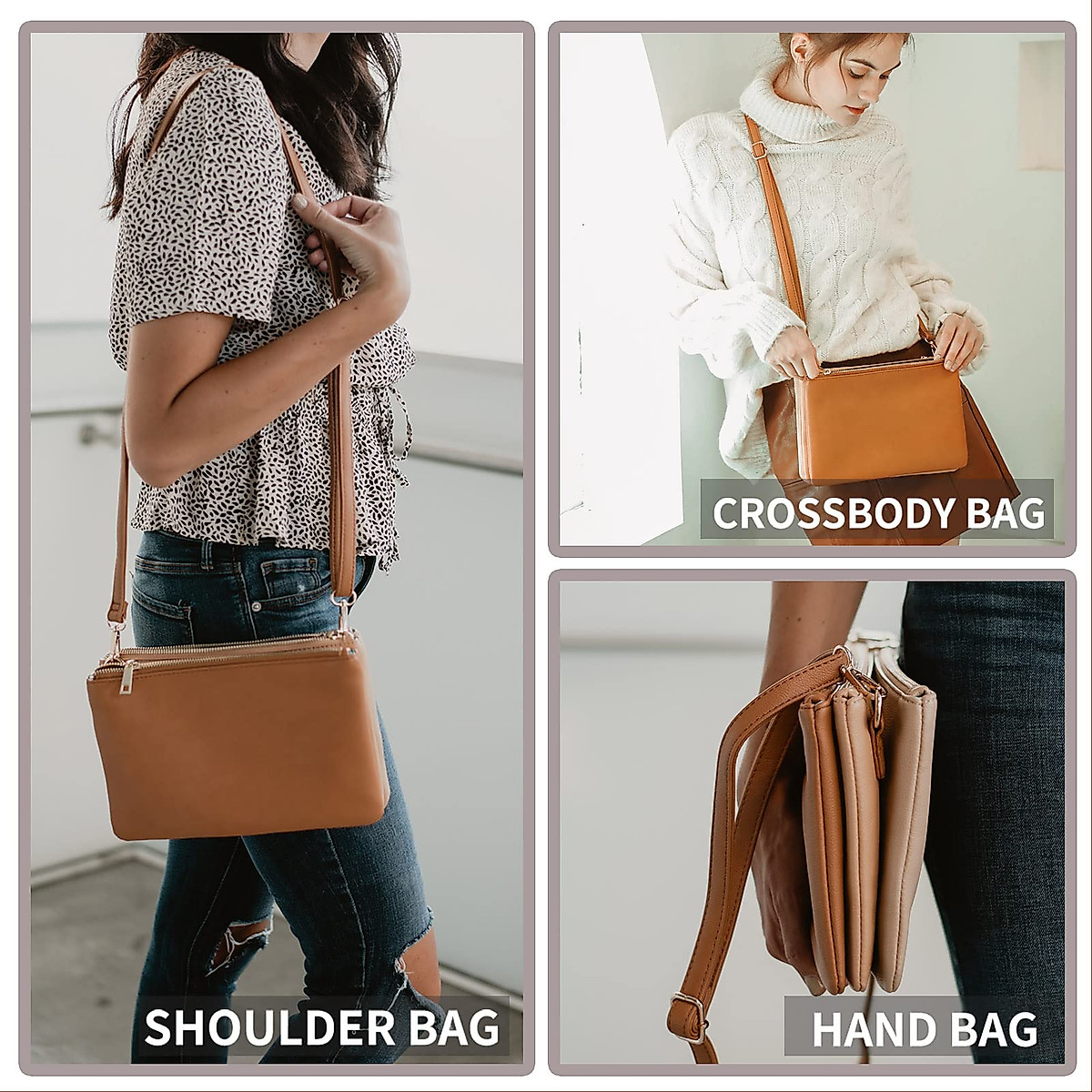 MOMINSIDE Diaper Bag Tote, Leather Diaper Bag Backpack for Mom Dad Large Travel Diaper Tote Baby Bag for Boys Girls with 4 Insulated Pocket, Changing Station, Shoulder Straps(Brown)