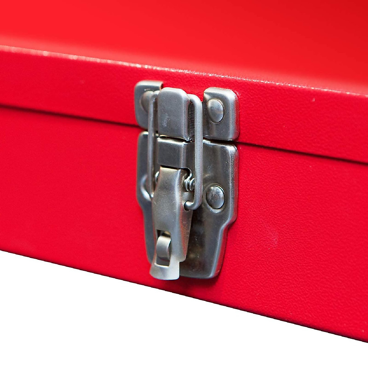 BIG RED ATB213 Torin 16" Hip Roof Style Portable Steel Tool Box with Metal Latch Closure, Red