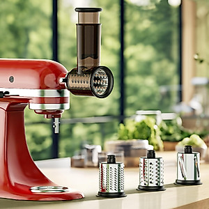 Meat Grinder & Slicer Shredder Attachment for Kitchenaid Stand Mixer, Includes Metal Meat Grinder, Sausage Stuffer, Meatball Accessories, Slicer Shredder Set for Kitchenaid Mixer Attachments By GVODE