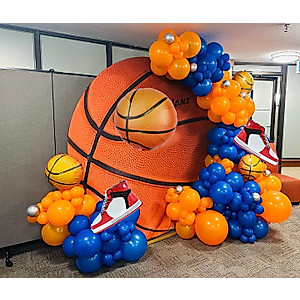 Basketball balloons sports party supplies basketball shoes balloon basketball snesker shoes balloon for men teen boys birthday party decoration
