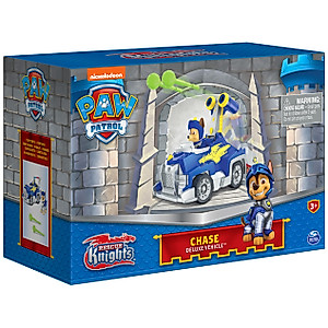 Paw Patrol, Rescue Knights Chase Transforming Toy Car with Collectible Action Figure, Kids Toys for Ages 3 and up
