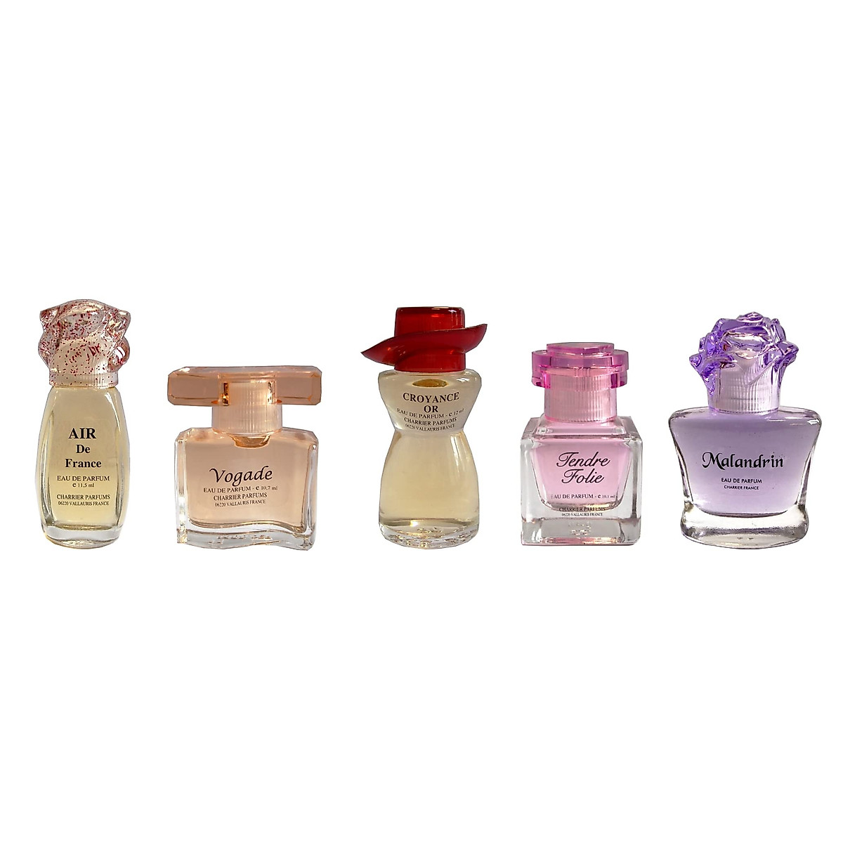 Charrier Parfums - 5 Eaux de Parfum Gift Set - "La Collection" - 54.1 ml - Made in Provence, France