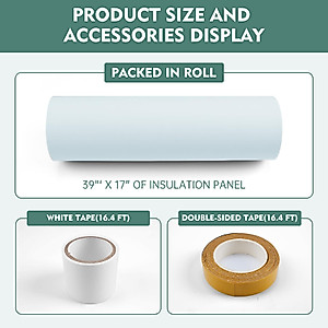 Window Air Conditioner,Side Insulated Foam Panel, Summer/Winter Heat and Draft Insulating,One-Piece Full Surround Insulation Panels Window Seal 03SBR001WHITE” (White)