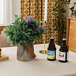 Spring Garden Home Table Protector for Dinning Room Table Heavy Weight Rectangle/Oblong Table Cloth Cover for Kitchen Party Patio Indoor Outdoor, 52x70-Inch, Linen