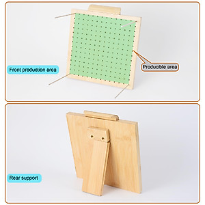 Crochet Blocking Board with Pins，Granny Square Blocking Board for Crocheting,Blocking Mats for Knitting with 15 Stainless Steel Rod pins，Ideal Gift for Mothers & Grandmothers，7.8 X 7.8 Inches.