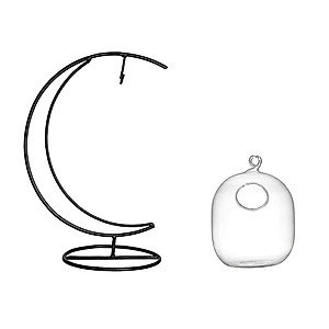 Cabilock Creative Cocktail Glass Martini Glasses with Iron Stand Clear Wine Glass Beverage Glass Hanging Bar Drink Cup Glassware for KTV Home Bar Club Black Transparent