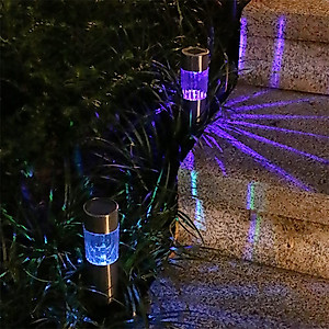 ZHUANYIYI 3 Pieces, Outdoor Solar Waterproof Lights, Ground Plug Garden Lawn Landscape Lights, Home Garden Pavement Decorative Lights