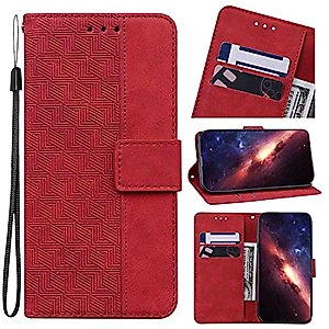 Fansipro Phone Cover Wallet Folio Case for Sony Xperia 1 III, Premium PU Leather Slim Fit Cover for Xperia 1 III, 2 Card Slots, Comfortable to Carry, Red