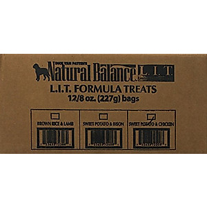 Natural Balance 236530 12-Pack Lit Chicken And Sweet Potato Treat For Pets, 8-Ounce