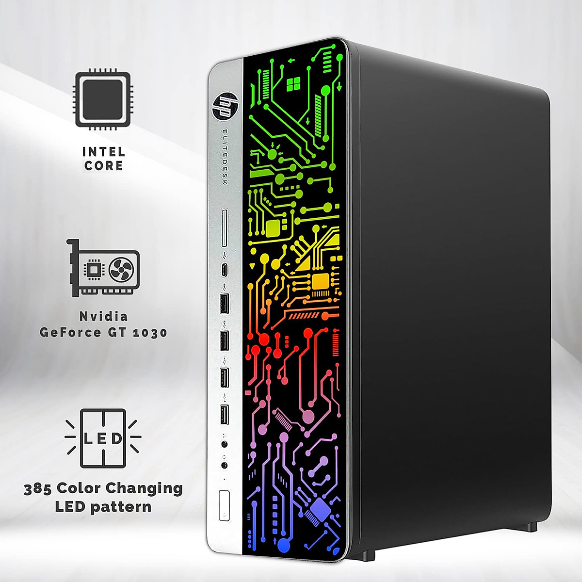 HP G3 RGB Computer PC Intel i5-6th Gen, AMD RX 550 Graphics, 32GB RAM, 240GB SSD + 1TB HDD, MTG 24 Inch Dual Monitor, RGB Keyboard Mouse, Headphone, Webcam, Win 10 Pro (Renewed)
