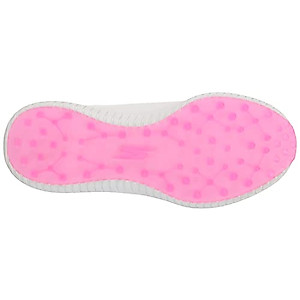 Skechers Women's Go Max Arch Fit Spikeless Golf Shoe Sneaker, White/Pink Waterproof, 6.5