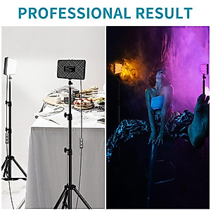 Hagibis Studio LED Video Light Kit - 9 Color Filters, Adjustable Tripod, for Photo Video Streaming