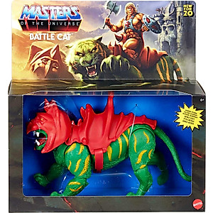 Masters of the Universe Origins Battle Cat 6.75-in Action Figure, He-Man's Loyal Tiger-like Eternian Creature for MOTU Storytelling Play and Display with Origins 5.5-in Figures, Gift for Kids Age 6+