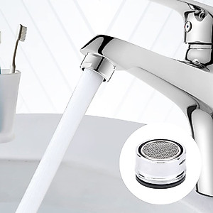 8 Pcs 2.2 GPMBathroom Sink Aerator, Stainless Steel Core Brass Shell Sink Aerator with Washers and Wrench 15/16-Inch 24 mm Male 2.2 GPM Threads Universal Faucet Aerator Standard Parts Replacement