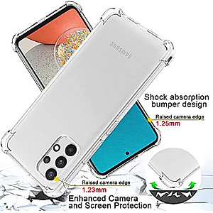for Samsung A53 5G Case, Galaxy A53 5G Case and Screen Protector, Shockproof Crystal Clear Slim Soft Silicone TPU Protective Phone Cover for Samsung Galaxy A53 5G (Clear)