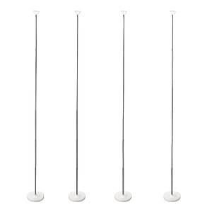 Voircoloria Balloon Stand Kit Set of 4, Adjustable Height Balloon Column Kit for Floor with Metal Telescopic Pillar for Table Graduation Birthday Baby Shower Gender Reveal Party Decorations