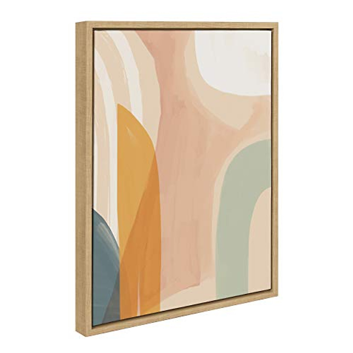 Kate and Laurel Sylvie Sunrise Over Marrakesh Abstract Framed Canvas Wall Art by Kate Aurelia Holloway, 18x24 Natural