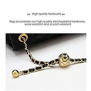 Jopchunm Designer Handbags Leather Clutch Small Quilted Purse Black Crossbody Bags for Women