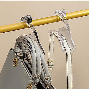 Besser Purse Hanger Organizer Closet 8 Pcs,Bag Organizer Closet, Acrylic Purse Handbags Organizer,Protecting Bag Shape and Organizing Space(White-8 Pcs)