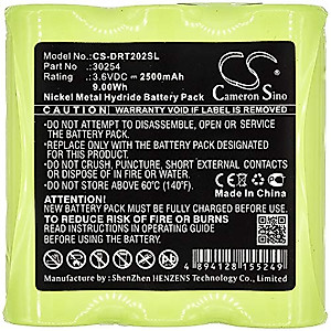 Qigenia 30254 Replacement Battery for Deviser DS2002 DS2002H,Battery (2500mAh/3.6V)