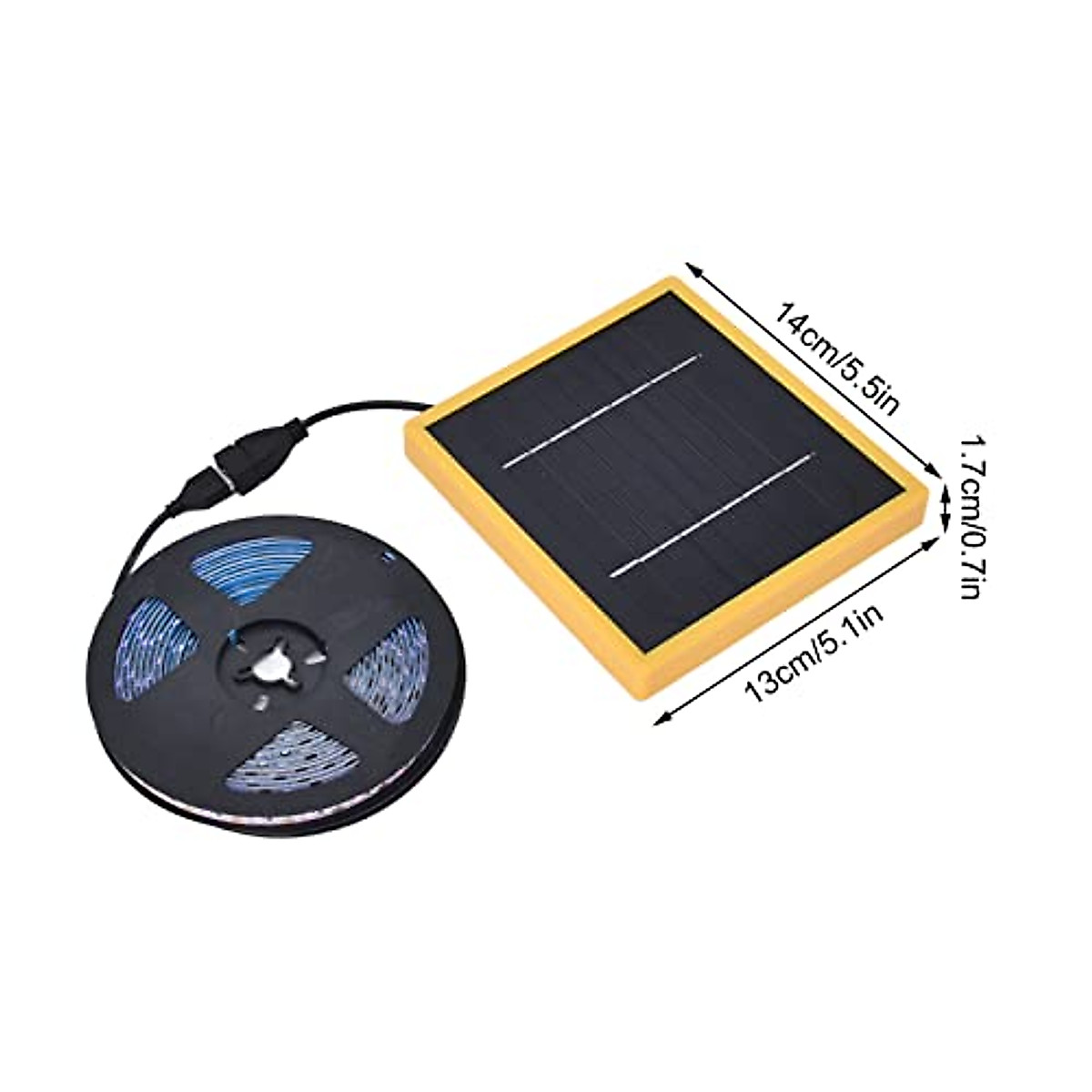 Septpenta Solar Plant Grow Light,Promote Growth,LED High Luminous Flux 5W 5V Solar Grow Light Strip for Gardening, Home Balcony Seeding, Breeding, Greenhouse and Bonsai(0.5M)