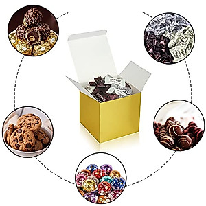 DOYIDE 30 Pack Small Gift Boxes, 2x2x2 Favor Boxes Gold Paper Gift Boxes with Lids for Presents, Crafting, Cupcake Boxes, Gifts, Candy Boxes for Wedding Party Bridal Shower Baby Shower Favors