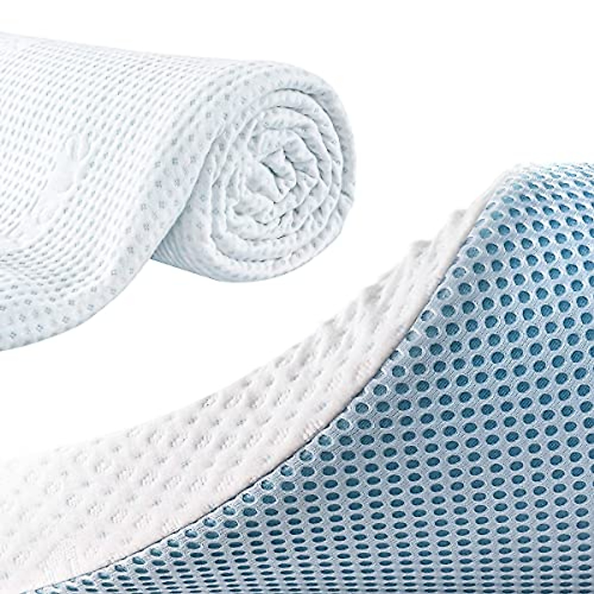 subrtex 2 Inch Bed Mattress Topper and Removable Bamboo Cover Bundle (Twin)