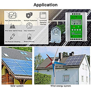 Original Factory 1400W 12V/24V Off Grid MPPT Wind Solar Hybrid Charge Controller Design for 0- 800W Wind with 0- 600W Solar Panel system with Booster Function and Dump Load