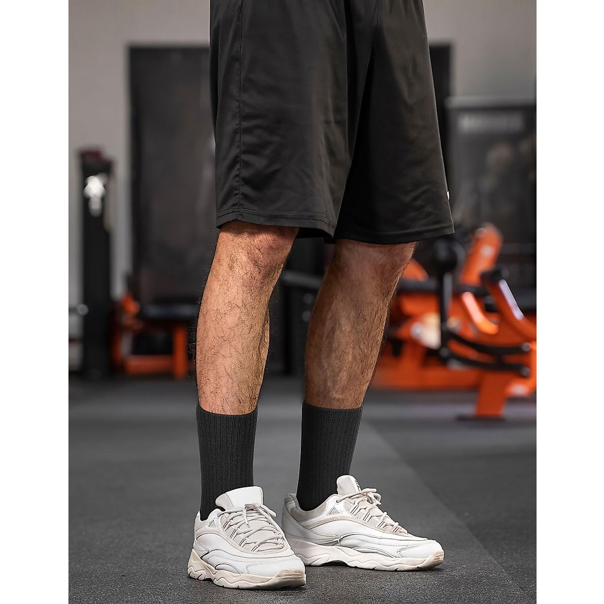 Airacker Athletic Socks Sport Running Calf Socks Performance Cushioned Breathable Crew Socks for Men Women(6 Pairs)