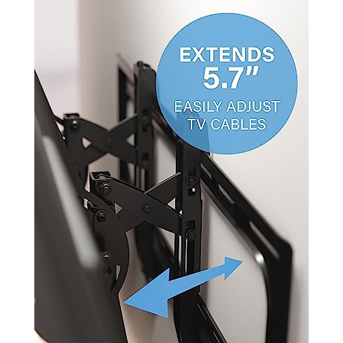 SANUS Advanced Tilt Premium Universal TV Wall Mount for 46” to 90” Flat-Panel TVs - Low Profile, Smooth Extension & Easy to Install - Model VLT6-B1