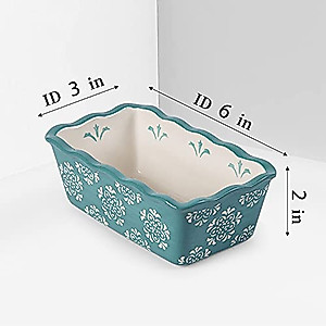 Original Heart Loaf Pan Ceramic Bread Pan, 4pcs Mini Loaf Baking Pans, Mini Loaf Pans for Baking Bread, Nonstick Bread Loaf pan, 6inch Meatloaf Pan, Baking Pans for Kitchen