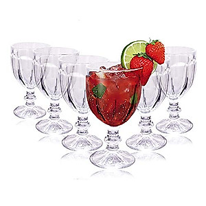 Bezrat Belgian Beer Glass Set of 6 - Craft Brews Belgian Style Stemmed Beer Glasses (7-Ounce)