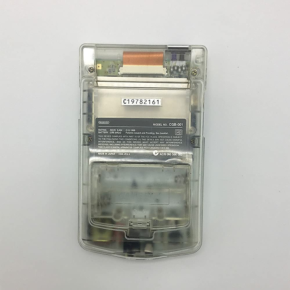 Soft Silicone Case Crystal Shell TPU Protective Case Cover for Nintendo Game Boy Color GBC Console (Clear White)