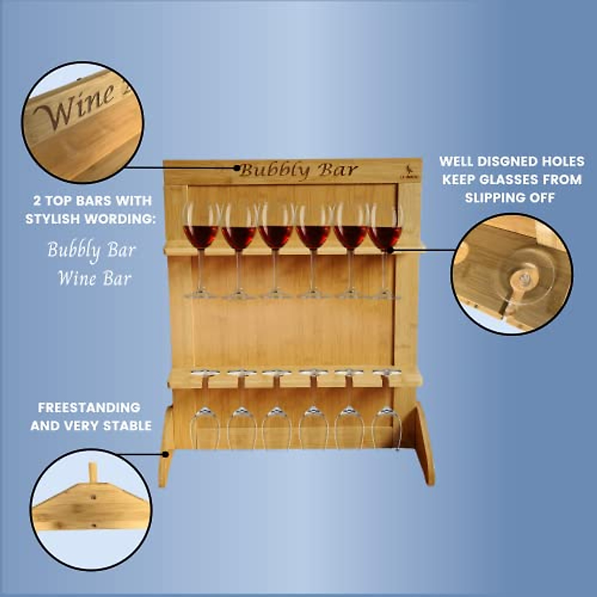 Champagne Wall Holder For Party, Wine Glass Rack, Wine Glass Holder, Champagne Tower Stand Wood, Champagne Stand Wine Glass Display. Mimosa Tower, Champagne Wall Stand For Party, Prosecco-12GLASSES