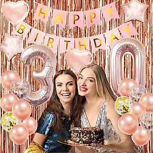 30th Birthday Decorations for Women30 Birthday Decorations for Her 30 Balloon Numbers 30th Birthday Party Decorations