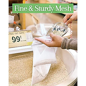 purifyou Set of 10 Reusable Produce Bags | Multipurpose Large (12x14), Farmers Market Bags, Washable Shopping Bags, Gift Bags, Storage for Fruits, Vegetables, Toys, Groceries, Kitchen & Home Organizer