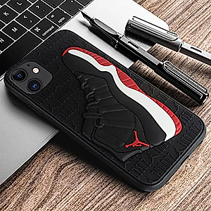 XMKMHomeLove Compatible with iPhone 11 Case Design 3D Clear Basketball Pattern Heavy Duty Shockproof Full Body Rugged Hard+Soft Silicone Drop Protective Men Cover for iPhone 11 6.1 inch Cool Black