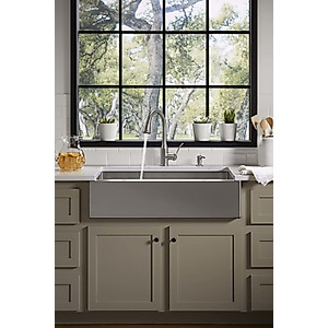 Kohler R23863-SD-VS Motif Kitchen Faucet with Pull Down Sprayer and Soap Dispenser, Vibrant Stainless
