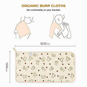Muslin Burp Cloths for Baby Premium Cotton Burping Rags for Newborn Ultra Soft Muslin Washcloths Large 20 x 10 Inch Burping Cloth 6 Thicken Absorbent Layers Muslin Face Towels for Baby (6 Pack)