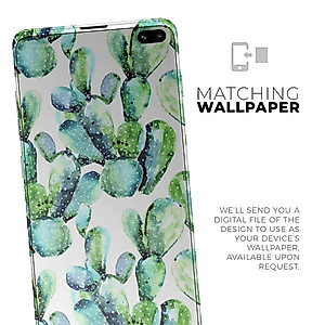 DesignSkinz Watercolor Cactus Bloom V1 Protective Vinyl Decal Wrap Skin Cover Compatible with The Samsung Galaxy S20 (Screen Trim & Back Glass Skin)