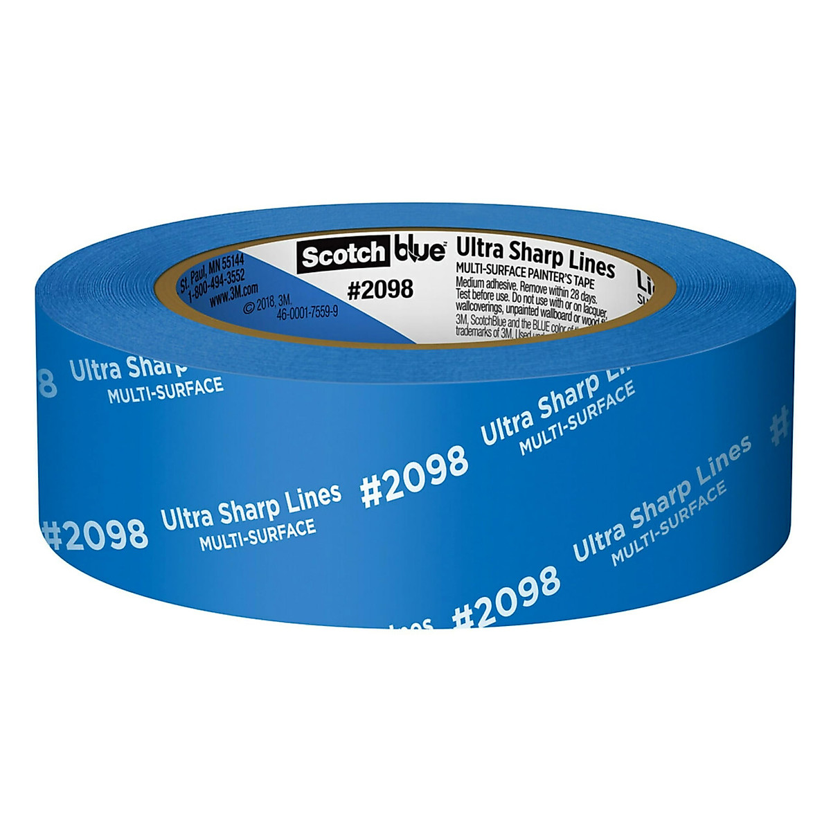 Scotch 2098-36CC-XS ScotchBlue Original Painters Tape, 1.41" Width, Blue