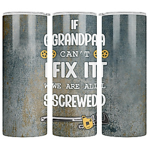 Casitika Grandpa Gifts From Grandkids. 20 Oz Grandpa Tumbler For Fathers Day. Grandfather Gift Idea For Birthday.