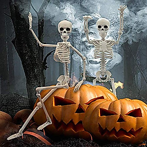BLUELF Halloween Skeleton Decorations for Halloween Party Decorations, 2 Packs