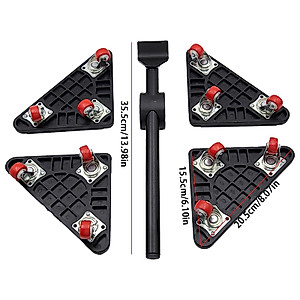 Kokiya Furniture Mover Furniture Lifter Furniture Sliders Moving and Lifting System Furniture Dolly for Washing Machine Cabinet, Triangle