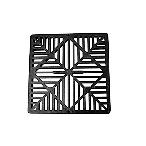 NDS 1211G Catch Basin Drain Grate, 12 in, Black Plastic