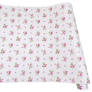 SimpleLife4U Pink Rose Furniture Protect Paper Removable Shelf Liner for Kitchen Cabinet Dresser Drawer Covering