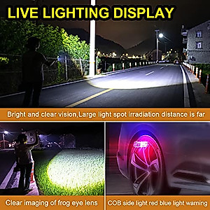 PINSAI Portable Rechargeable LED Work Light, Mini Magnetic Flashlights for Mechanics with COB Sidelight, Small Multi-use Waterproof Super Bright Car Repair Emergency Trouble Light