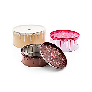 Suck UK Cake Boxes Cake Container & Cookie Tins With Lids For Gift Giving Nesting Cake Storage Container With Tiered Design Cupcake Cookie Jar For Kitchen Decor Baking Gifts Set of 3