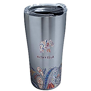 Tervis Triple Walled Ivory Ella Insulated Tumbler Cup Keeps Drinks Cold & Hot, 20oz - Stainless Steel, Zen Doodle
